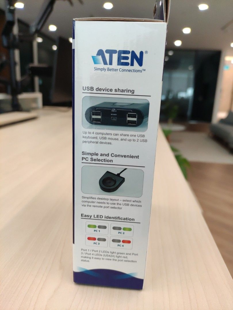 Aten 4 port USB Peripheral sharing Device, Computers & Tech, Parts & Accessories, Other ...