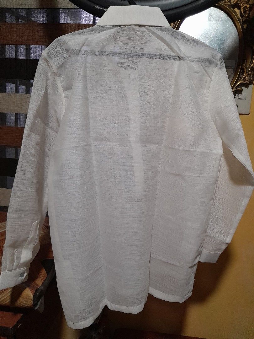 Barong Tagalog (Small), Men's Fashion, Tops & Sets, Formal Shirts on ...