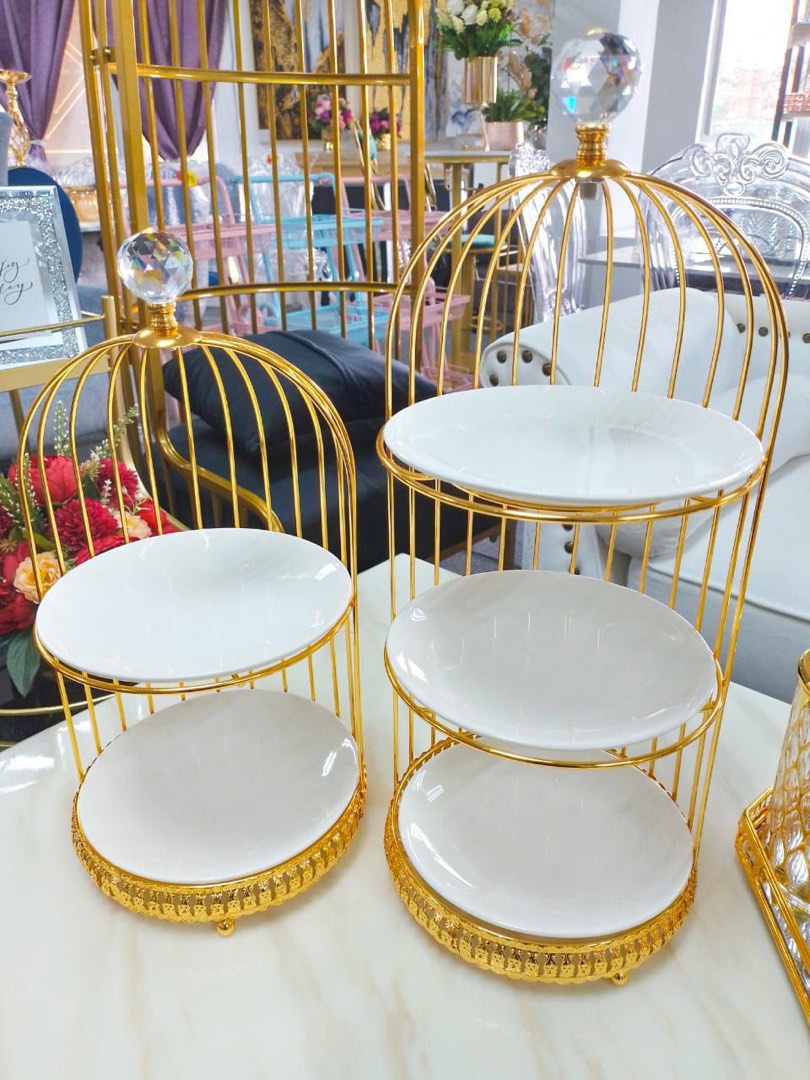 Birdcage Dessert Rack, Furniture & Home Living, Furniture, Shelves ...