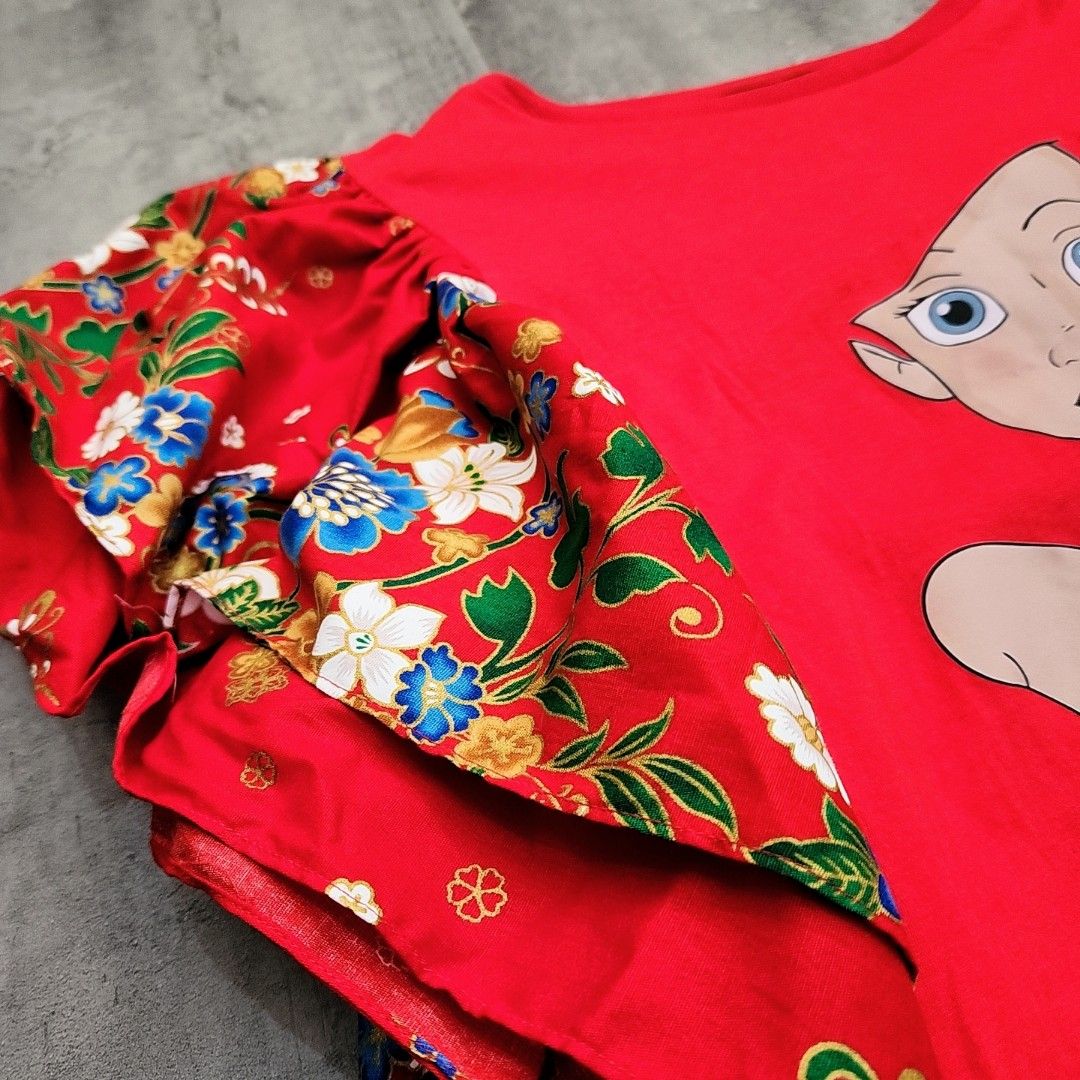 BN Korean Designer Yisobi Ariel Korean Batik Layer Sleeves in Red ...
