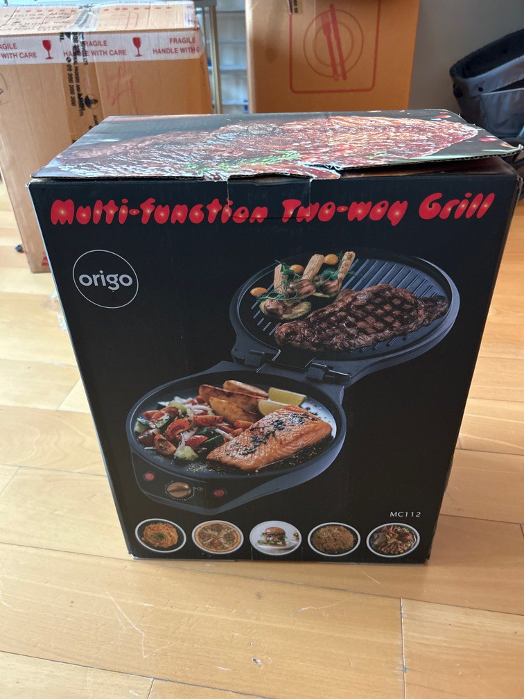 Deal in 150 HKD.. Brand new (not opened) Origo two way grill, 家庭電器, 廚房 ...