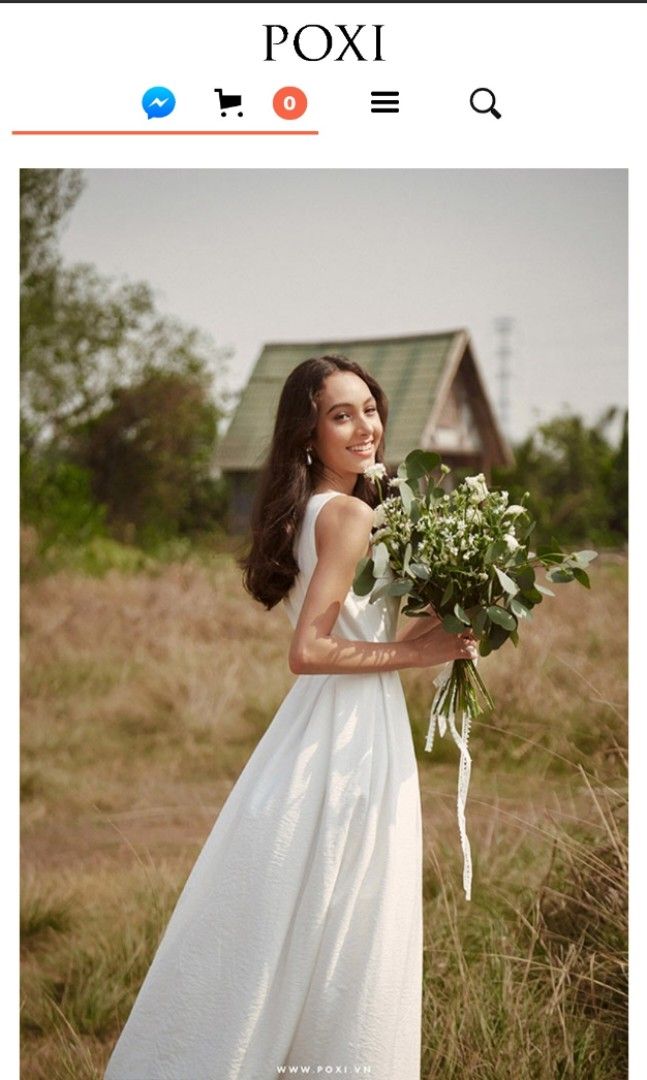 Brand new white gown/wedding dress by POXI (size L), Women's Fashion ...