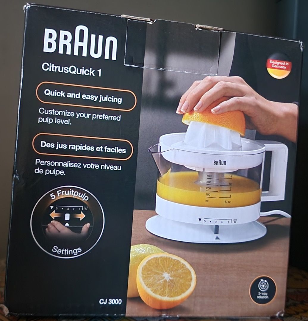 Braun Citrus juicer CJ 3000(White), TV & Home Appliances, Kitchen Appliances, Juicers, Blenders ...