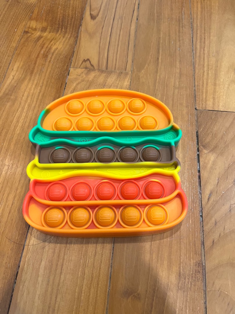 Burger Shaped Pop It Fidget Toy, Hobbies & Toys, Toys & Games on Carousell