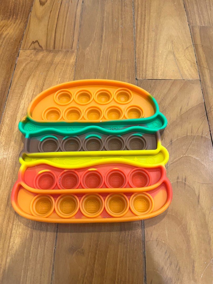 Burger Shaped Pop It Fidget Toy, Hobbies & Toys, Toys & Games on Carousell