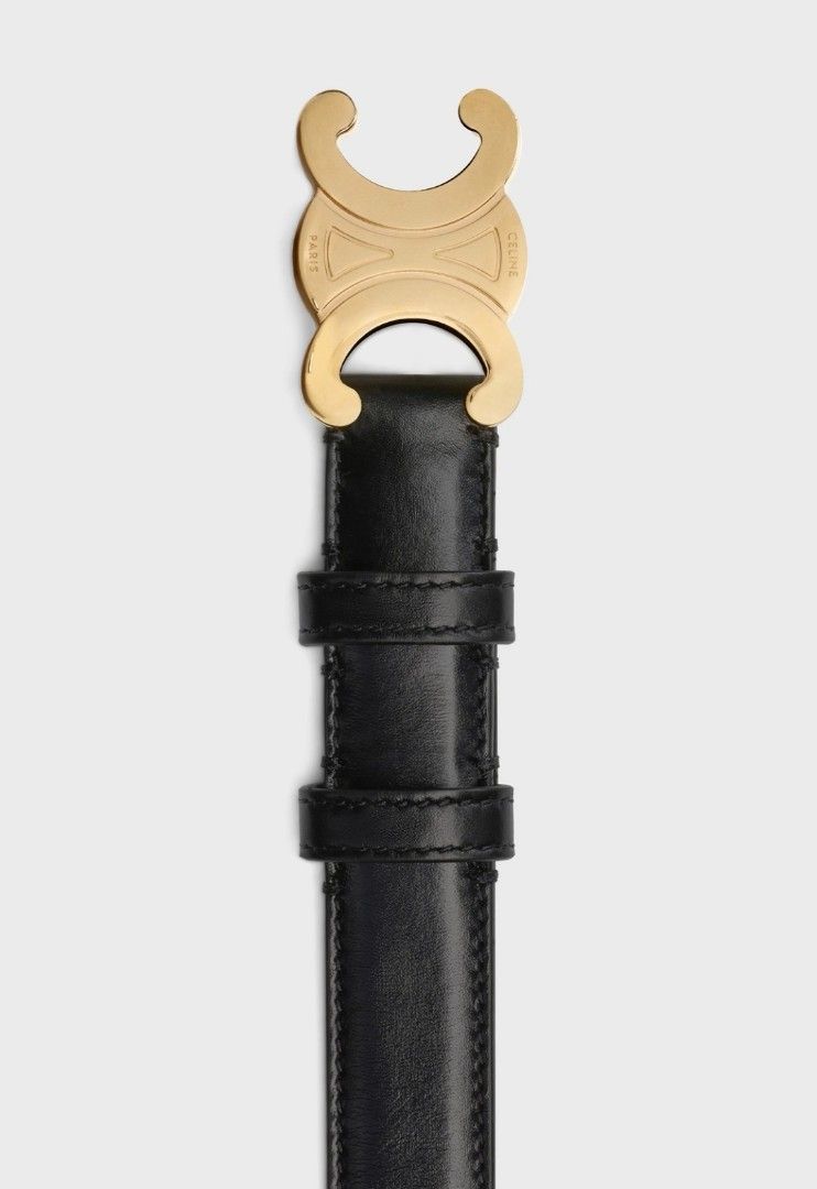CELINE MEDIUM TRIOMPHE BELT IN SMOOTH CALFSKIN BLACK, Women's Fashion ...