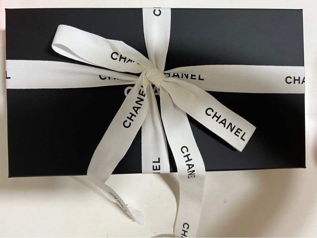 Chanel Classic Flap CF Long Wallet Black Gold Caviar Three Folds ...