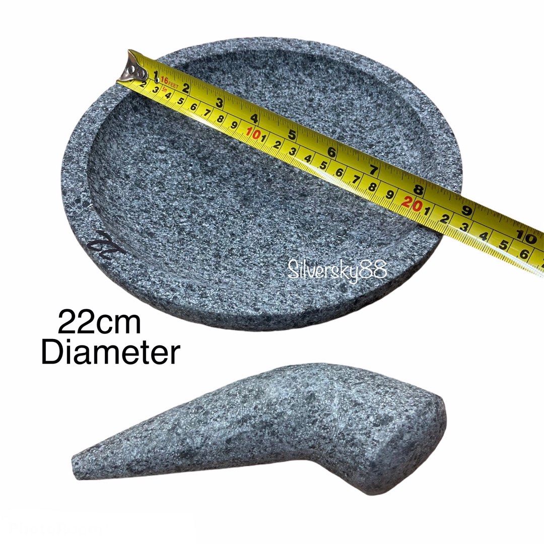 Cobek ulekan stone pounder hand grinder mortar and pestle, Furniture ...