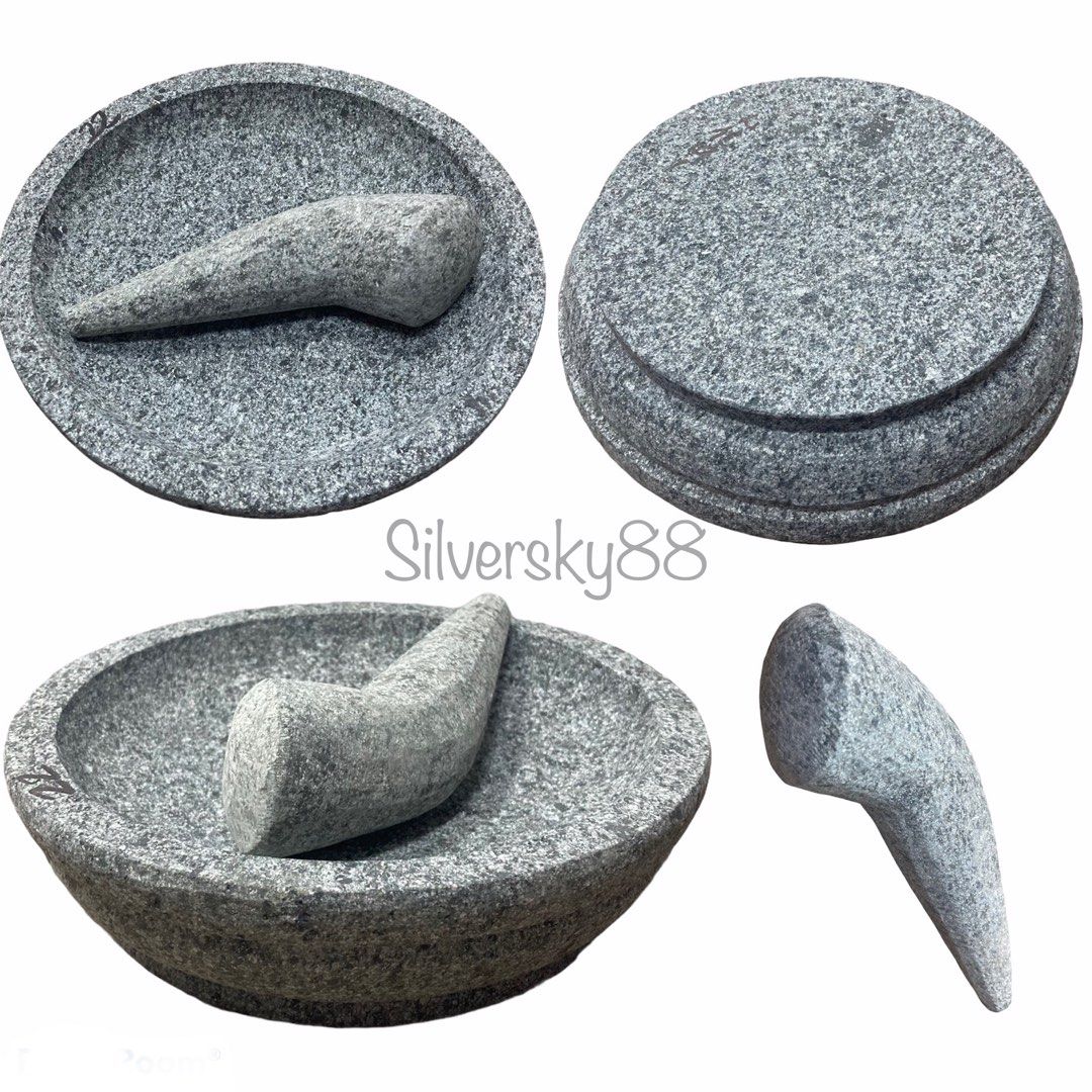 Cobek ulekan stone pounder hand grinder mortar and pestle, Furniture ...