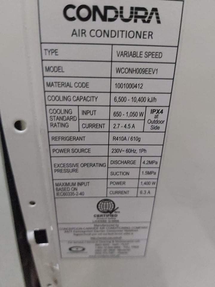 Condura air conditioner, TV & Home Appliances, Air Conditioning and ...