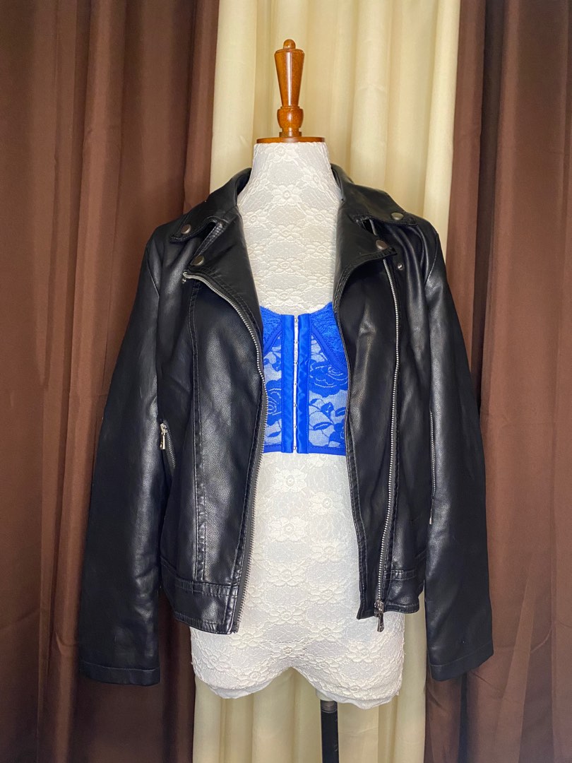 CRISSA LEATHER JACKET on Carousell