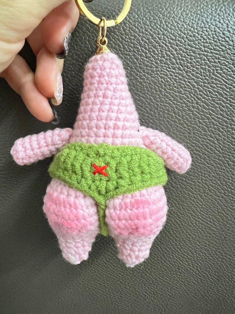 Crochet keychain SpongeBob Patrick, Hobbies & Toys, Stationery & Craft ...