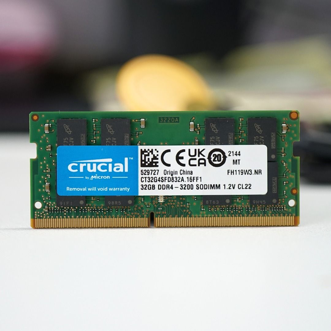 Crucial 8GB / 16GB / 32GB DDR4 3200 MHz CL22 Laptop Memory / Notebook / Server Single Stick RAM ...