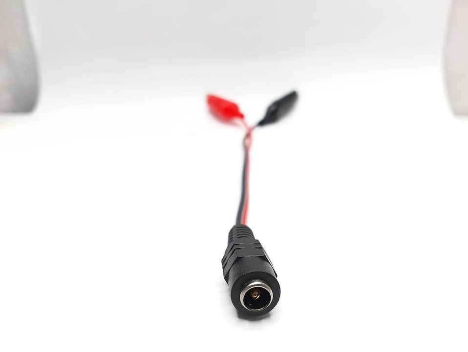 DC FEMALE POWER PLUG 5.5x2.1mm 12V to DUAL ALLIGATOR CLIP 6inc, BEST ...