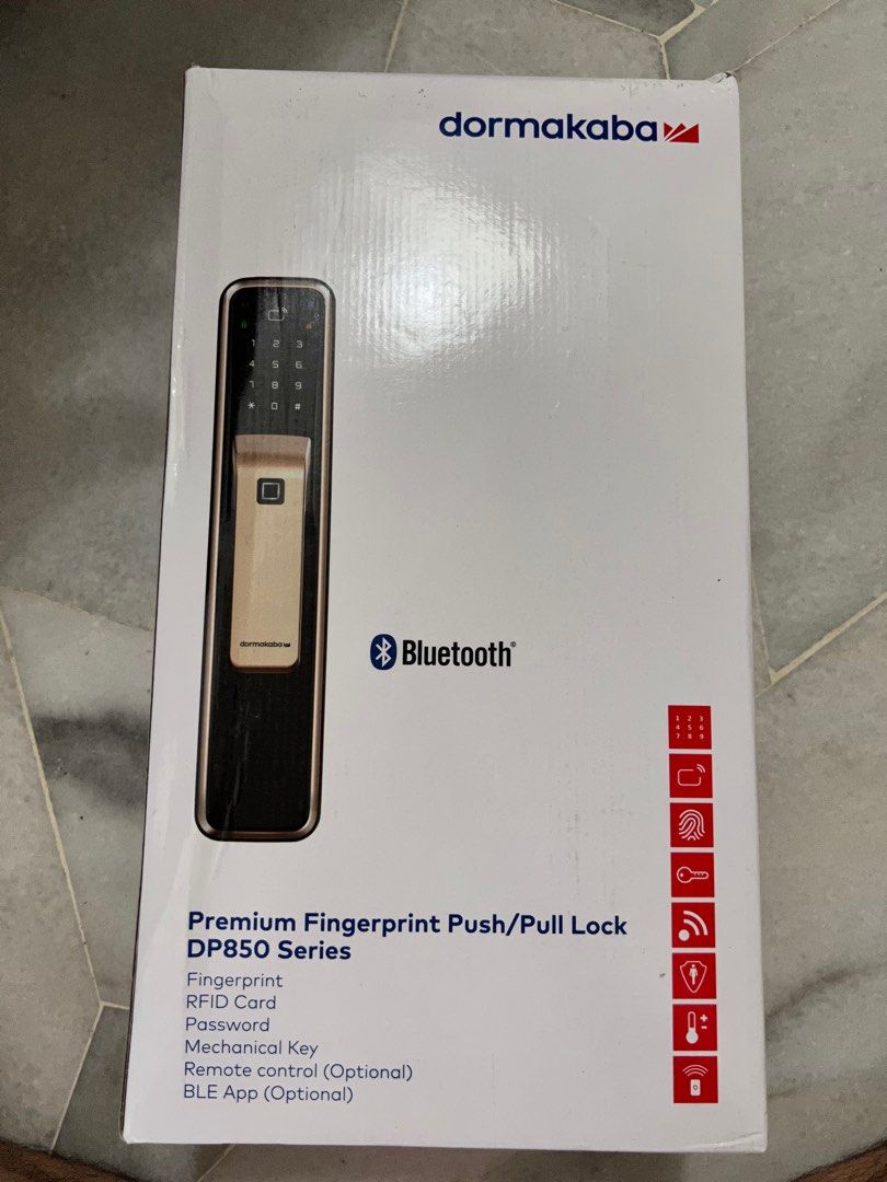 Dormakaba Premium Fingerprint Push/Pull Lock DP850, Furniture & Home ...