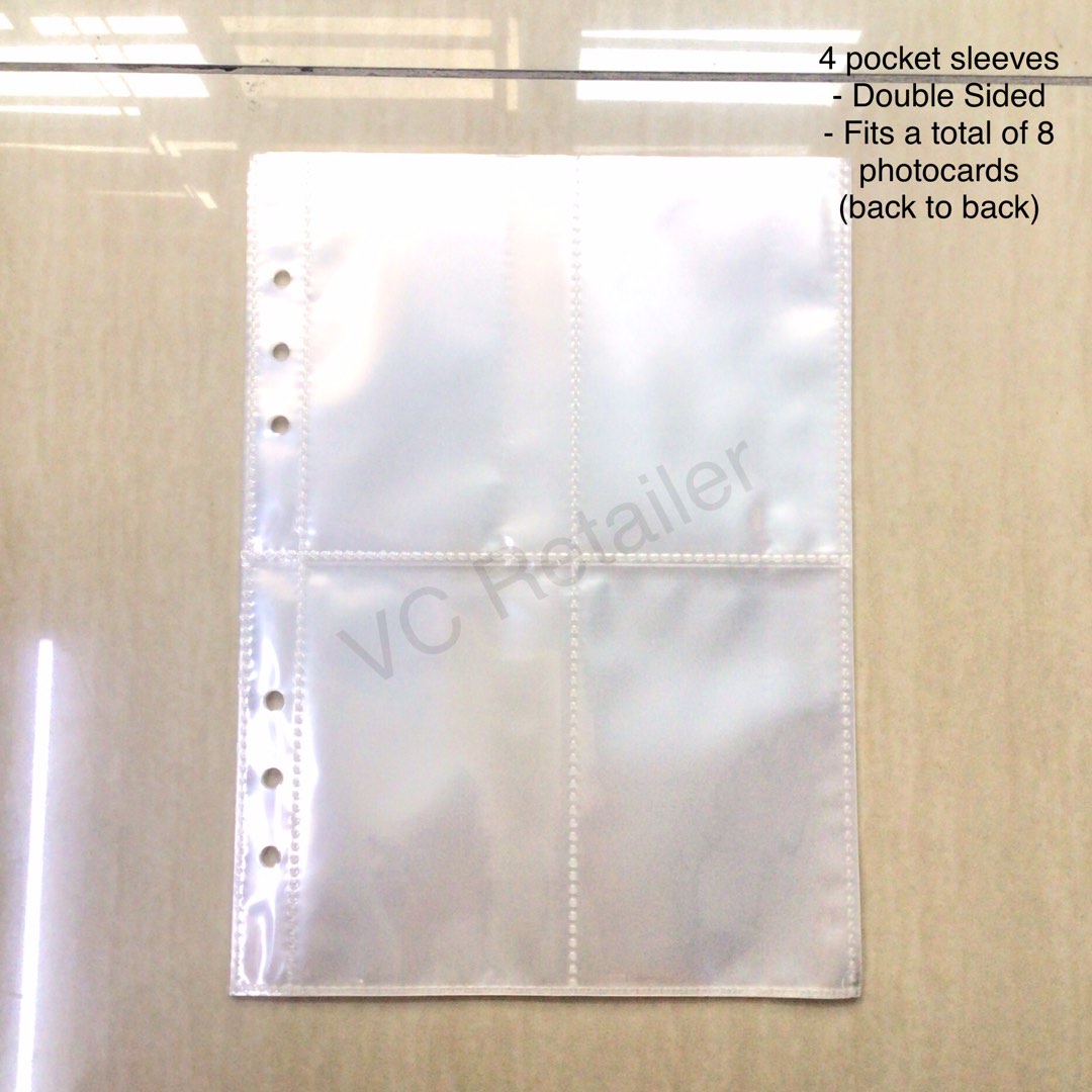Double Sided 4 Pocket Sleeves for Photocards, Hobbies & Toys ...
