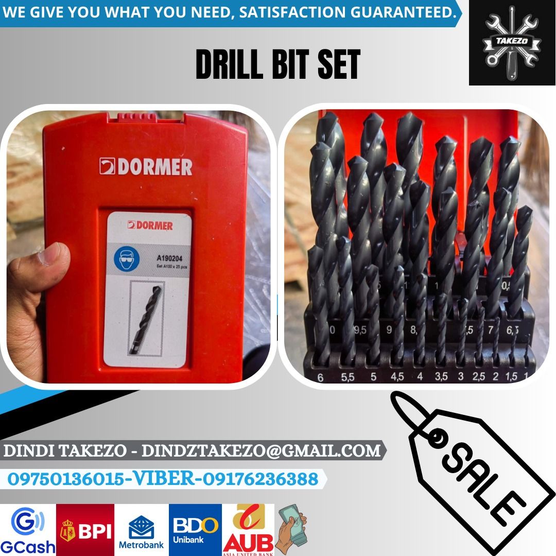 Drill Bit Set, Commercial & Industrial, Industrial Equipment on Carousell