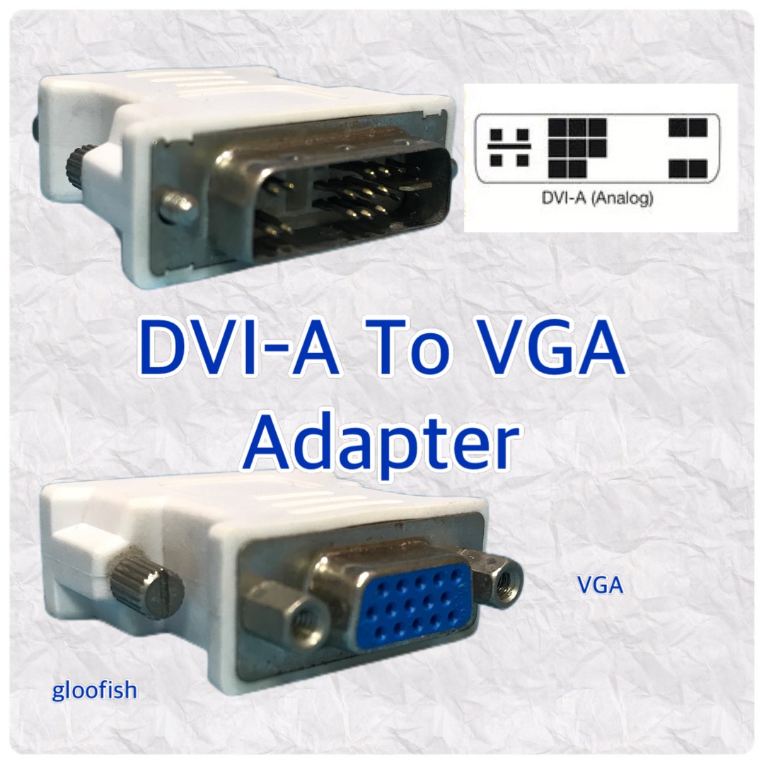 DVI-A To VGA Adapter, Computers & Tech, Parts & Accessories, Cables ...