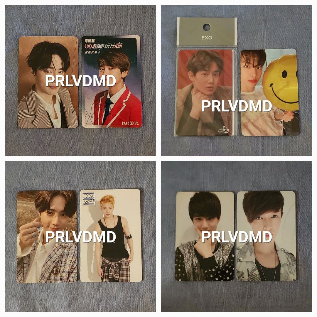 EXO PHOTOCARD SUHO LAY BAEKHYUN SELF-PORTRAIT KFC UNIVERSE CASHBEE ...