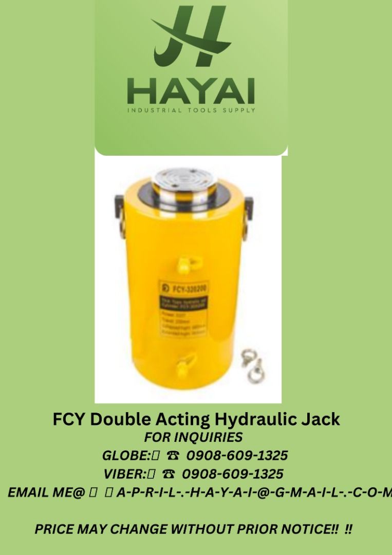 FCY Double Acting Hydraulic Jack, Commercial & Industrial, Construction ...
