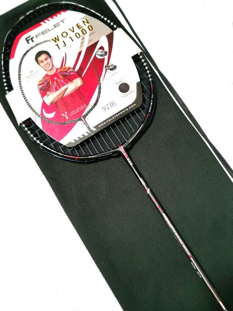 Felet Woven TJ 1000 Badminton Racket with Yonex BG66 Ultimax String ...