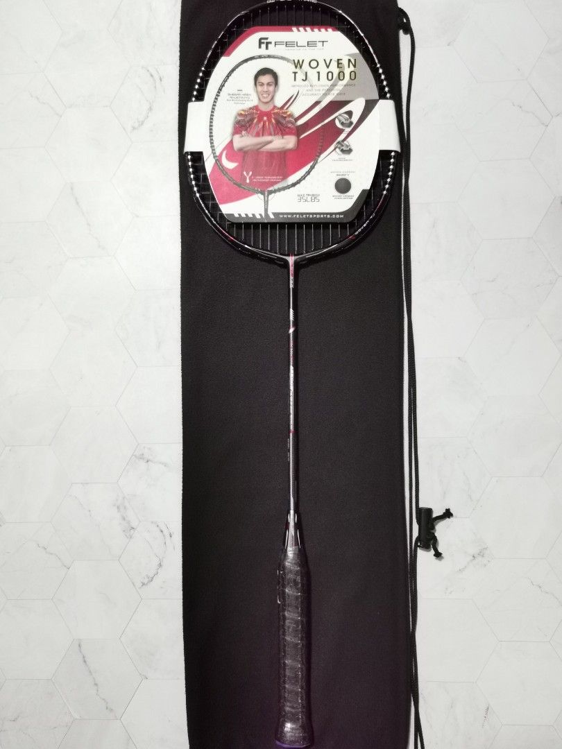 Felet Woven TJ 1000 Badminton Racket with Yonex BG66 Ultimax String ...