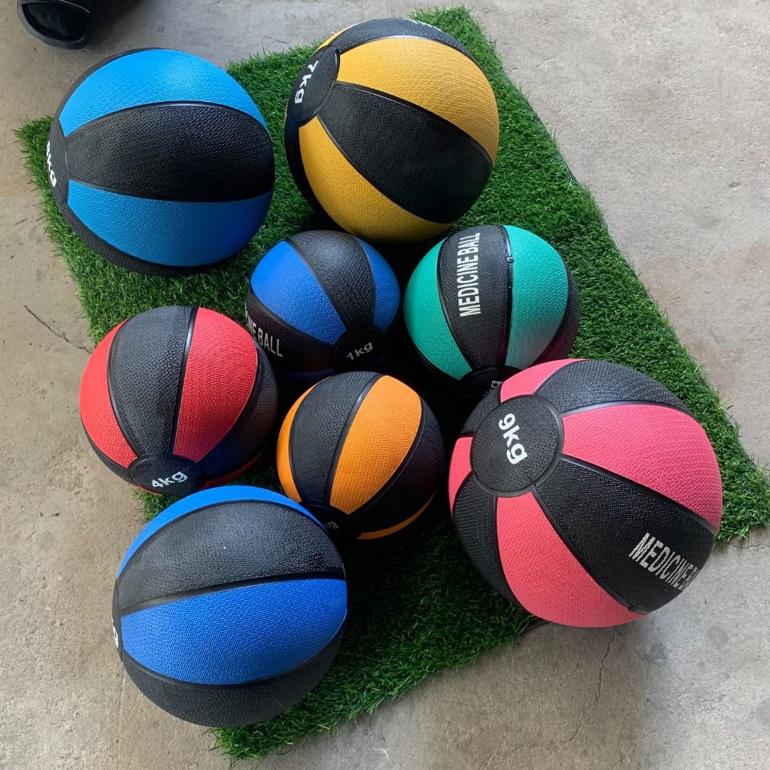FITNESS/EQUIPMENT 8KG RUBBER MEDCINE BALL, Sports Equipment, Other ...
