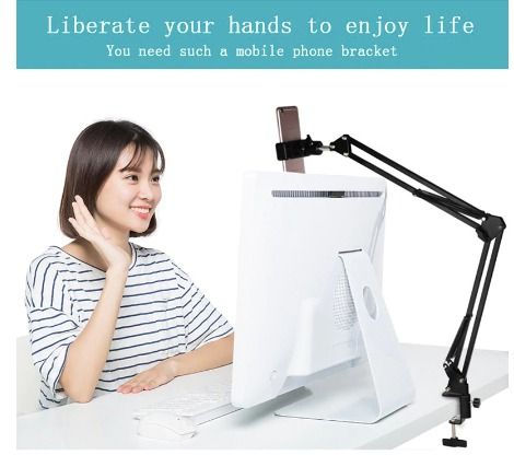 Flexible Adjustable Suspension Arm Stand Clip Holder+26 cm LED Ring ...