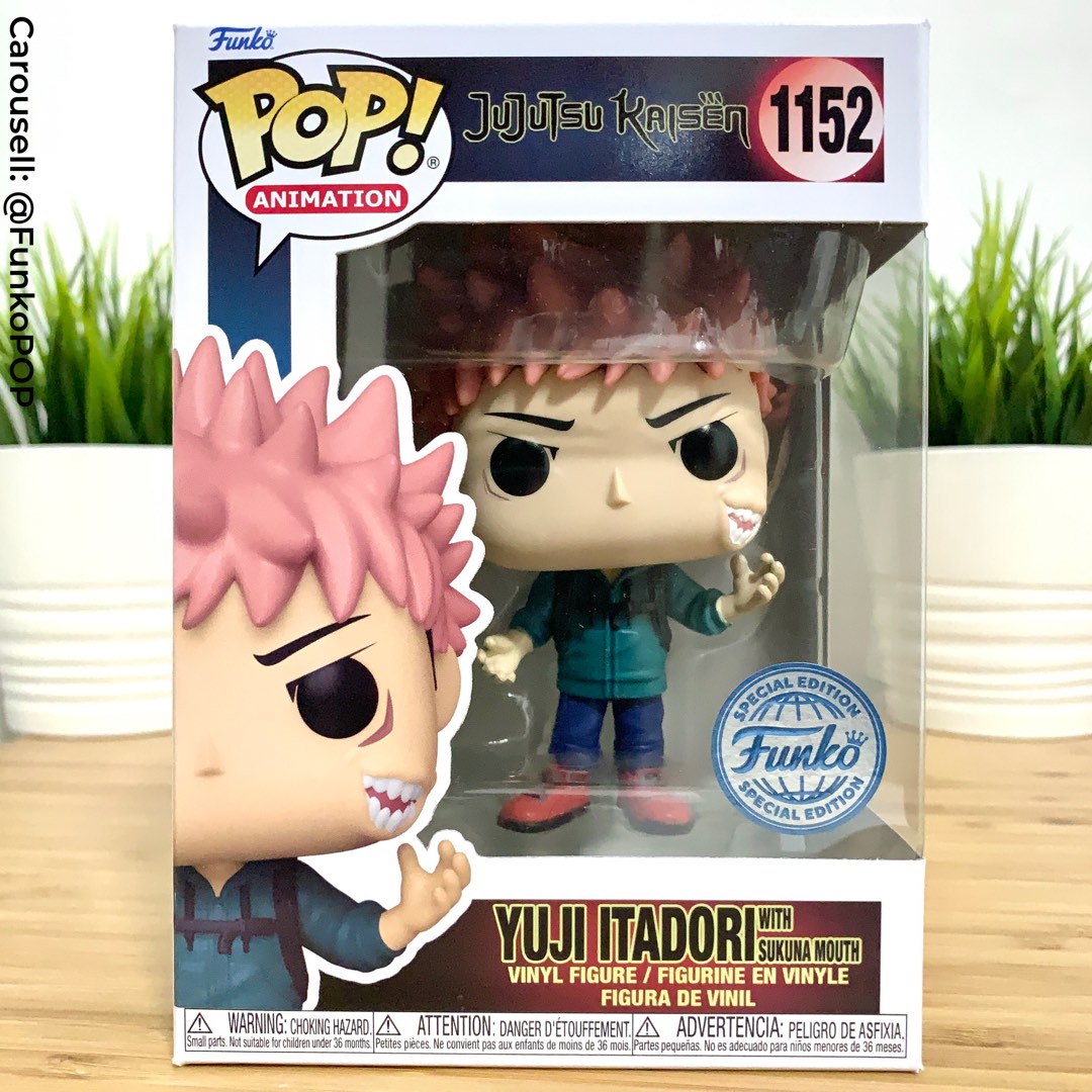 Funko Pop Jujutsu Kaisen Yuji Itadori with Sukuna Mouth, Hobbies & Toys ...