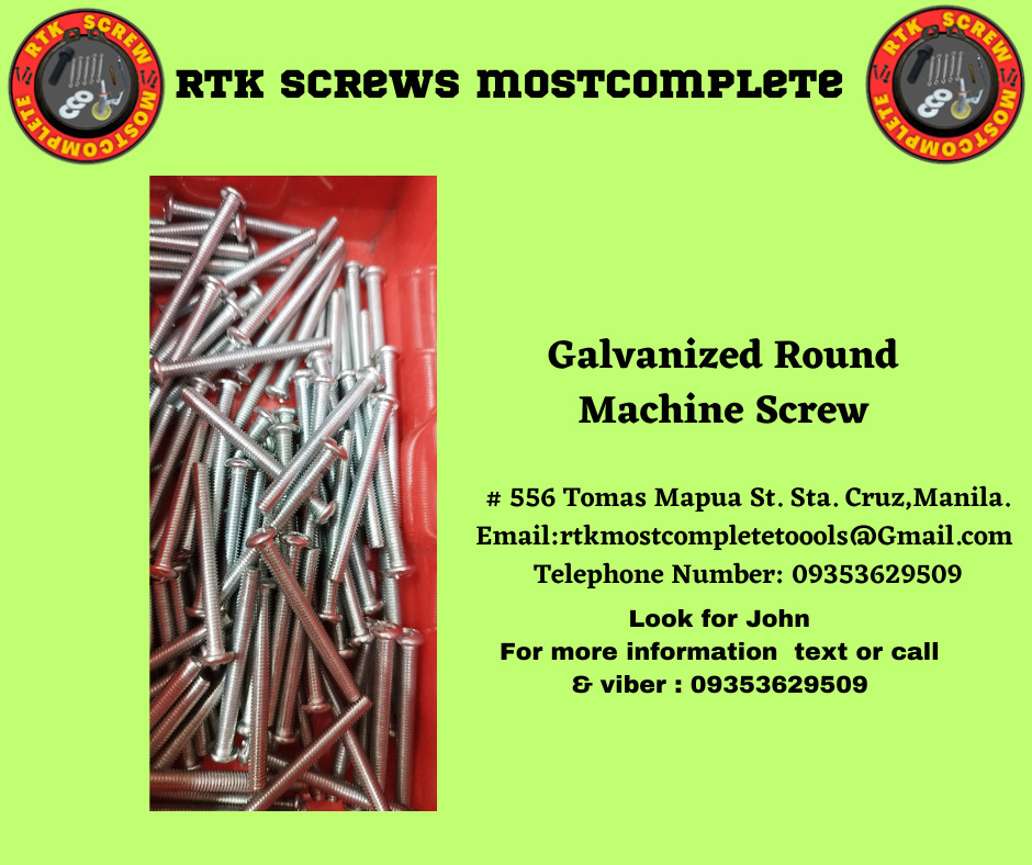 Galvanized Round Machine Screw on Carousell
