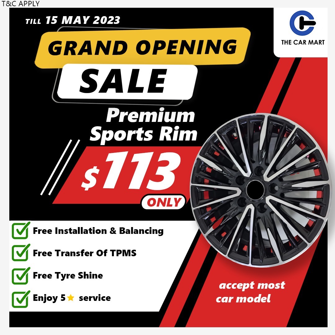 Grand Opening Sale!! Premium Sports Rim, Car Accessories, Tyres & Rims ...