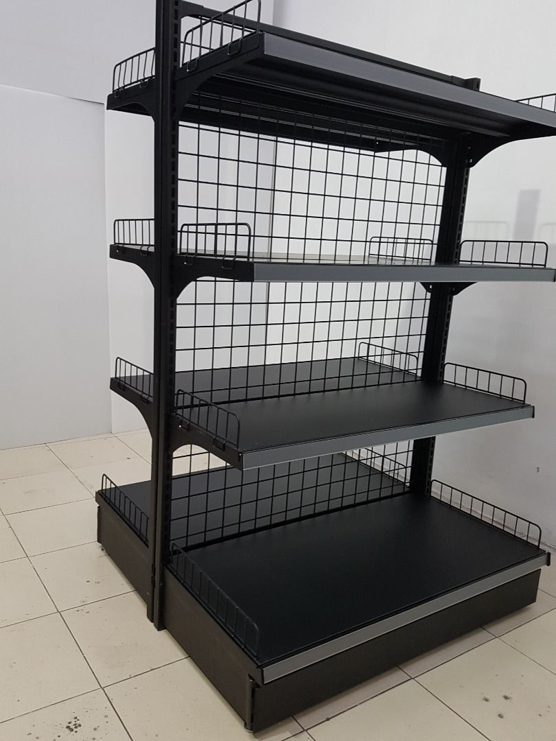 Grocery Shelve Double Sided Rack Mesh Backing, Furniture & Home Living ...