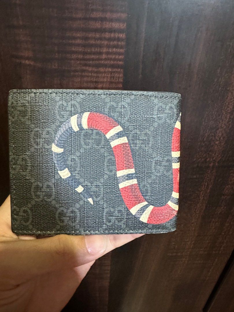 Gucci king snake print wallet, Men's Fashion, Watches & Accessories ...