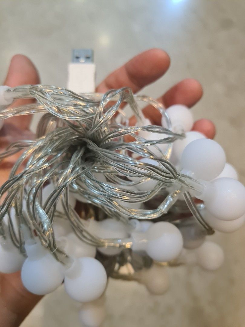 hari raya led light frosted balls 40 pcs warm white usb powered ...