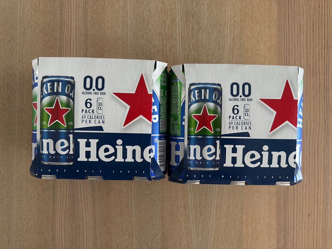 Heineken 0.0 alcohol free drink 6x2 can, Food & Drinks, Beverages on ...