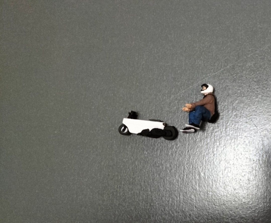 Honda Motocompo Rider Miniatures, Hobbies & Toys, Toys & Games on Carousell