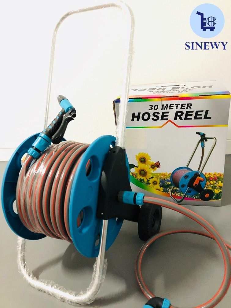 Hose Reel Set (10m to 50m Types), Furniture & Home Living, Gardening, Hose and Watering Devices ...