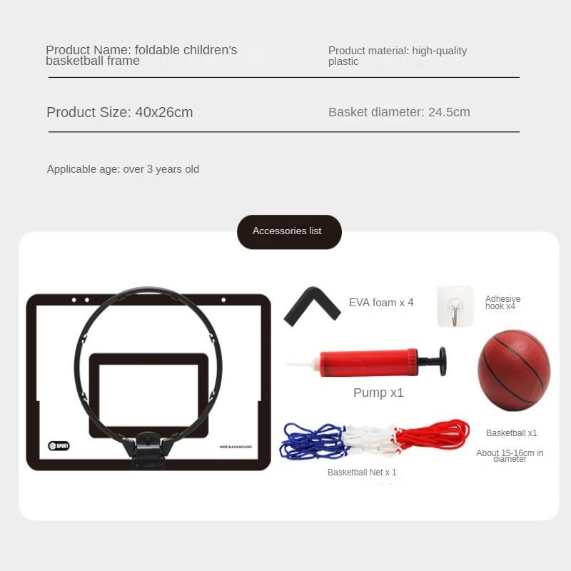 Indoor Mini Basketball Hoop Set for Kids Adjustable Mini Basketball ...