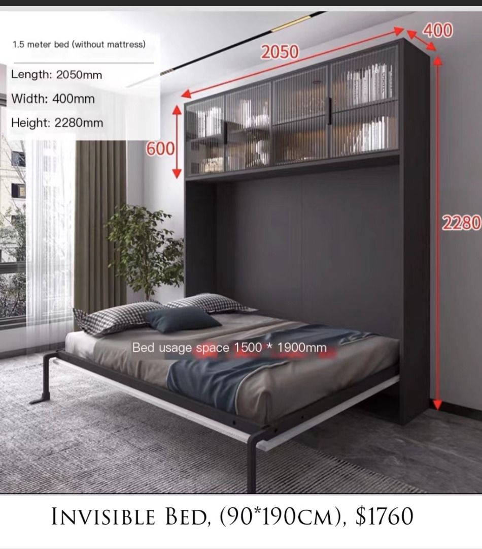 Invisible Beds Collection - Vertical Horizontal, Solid Wood, Remote ...