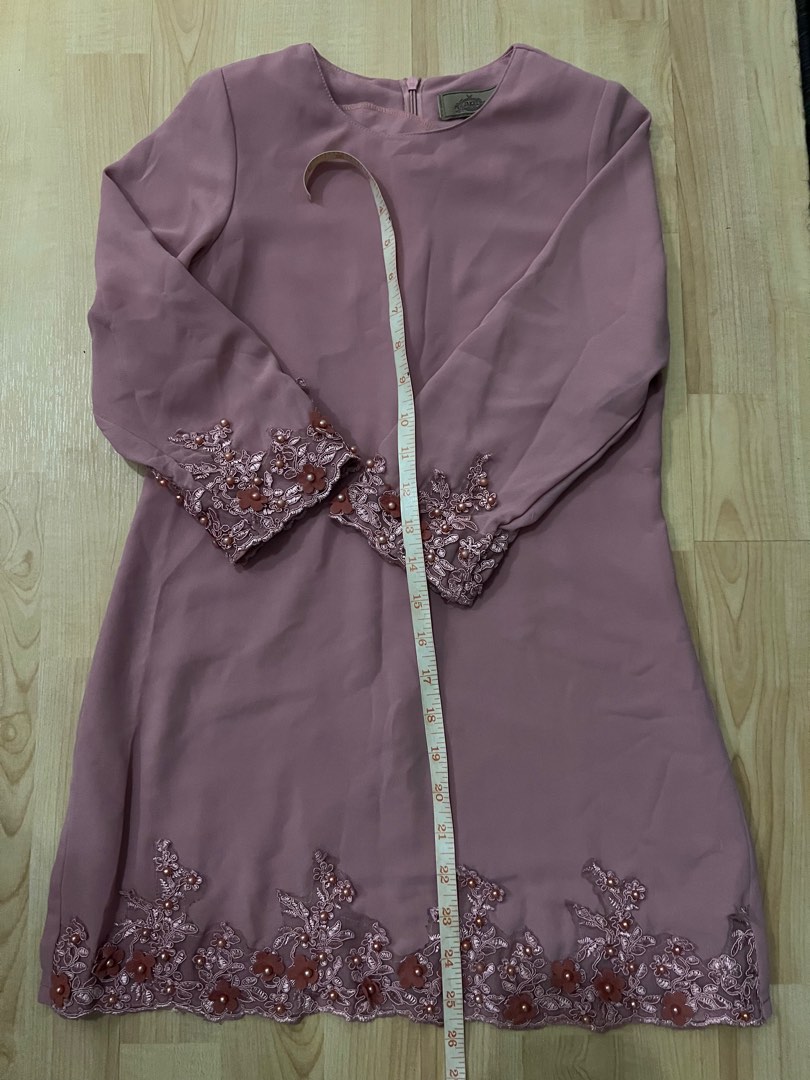 Jakel lace baju kurung dusty pink, Babies & Kids, Babies & Kids Fashion ...