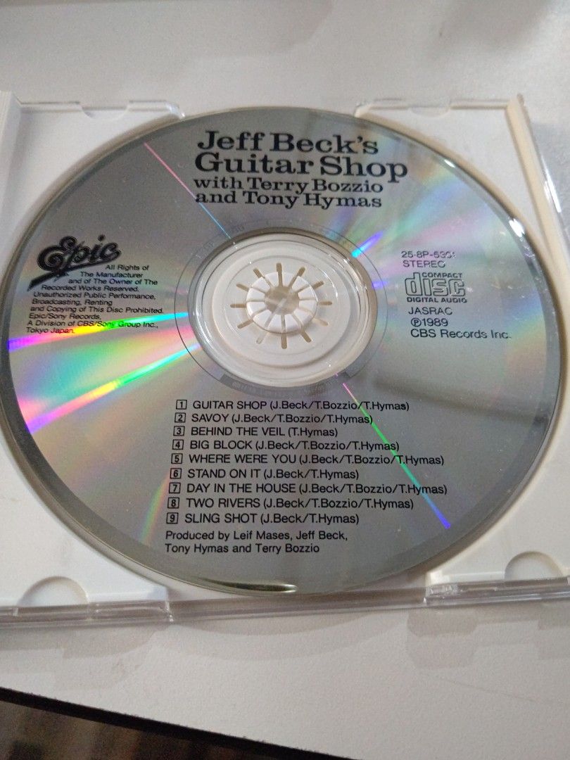 Jeff Beck guitar shop with Terry Bozzio and Tony Hymas JAPAN CD 1989 ...