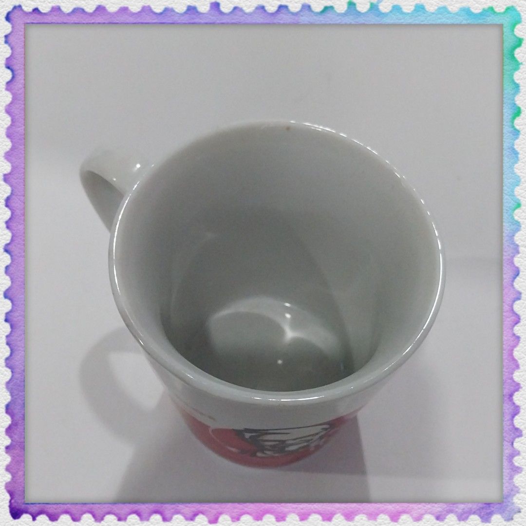KFC ceramic mug cup hot cold drink holder red, Furniture & Home Living ...