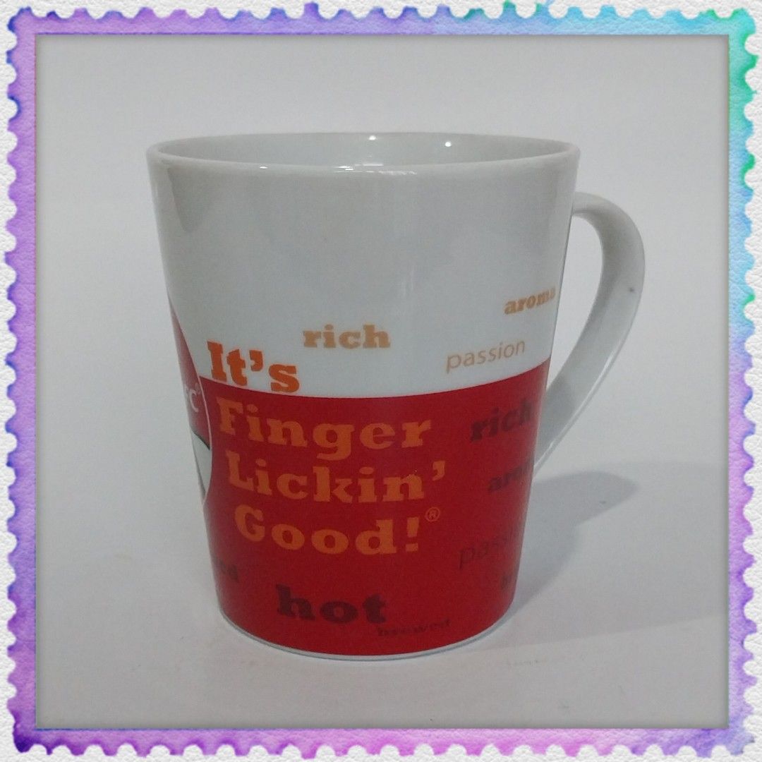 KFC ceramic mug cup hot cold drink holder red, Furniture & Home Living ...
