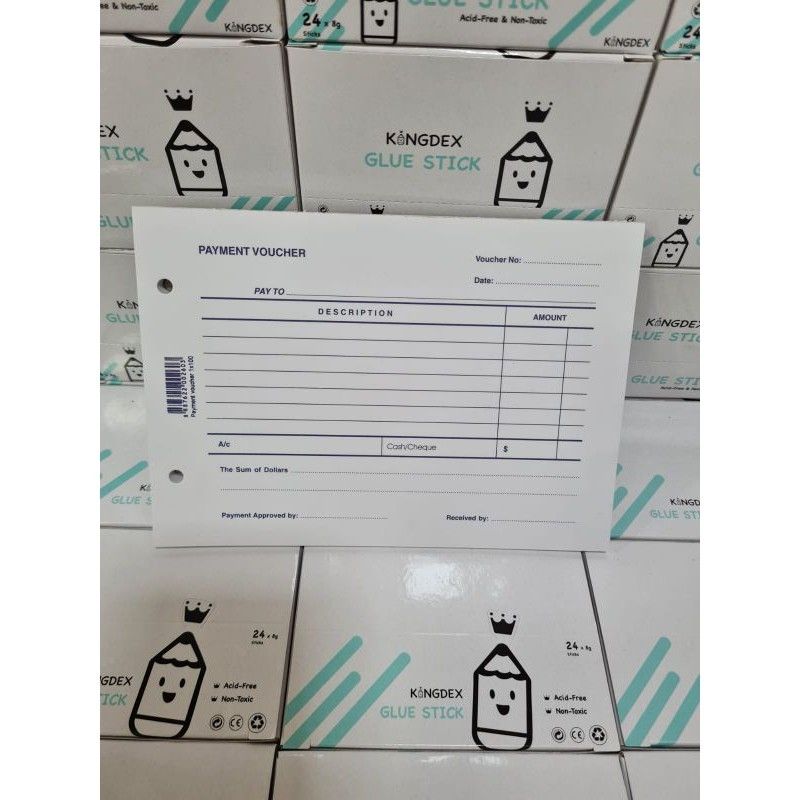 Kingdex Payment Voucher 100 sheets x1 ply payment voucher receipt paper ...
