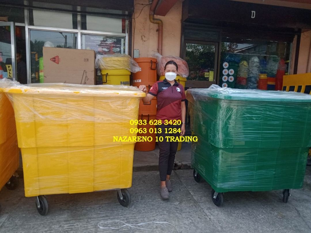 LARGE TRASH BIN Mobile Waste Bin, Furniture & Home Living, Cleaning ...