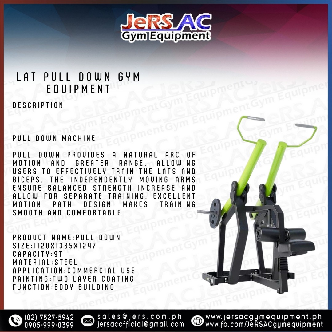Lat Pull Down Gym Equipment, Sports Equipment, Exercise & Fitness ...