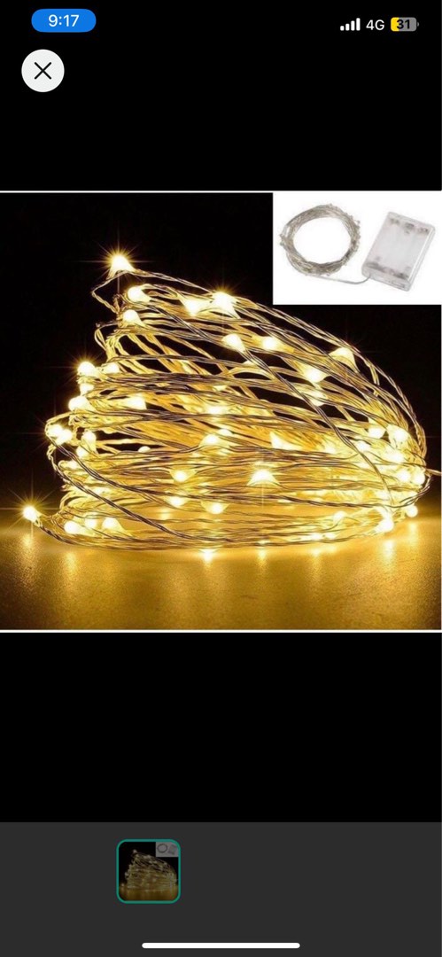 LED Fairy Lights battery operated, Furniture & Home Living, Lighting ...