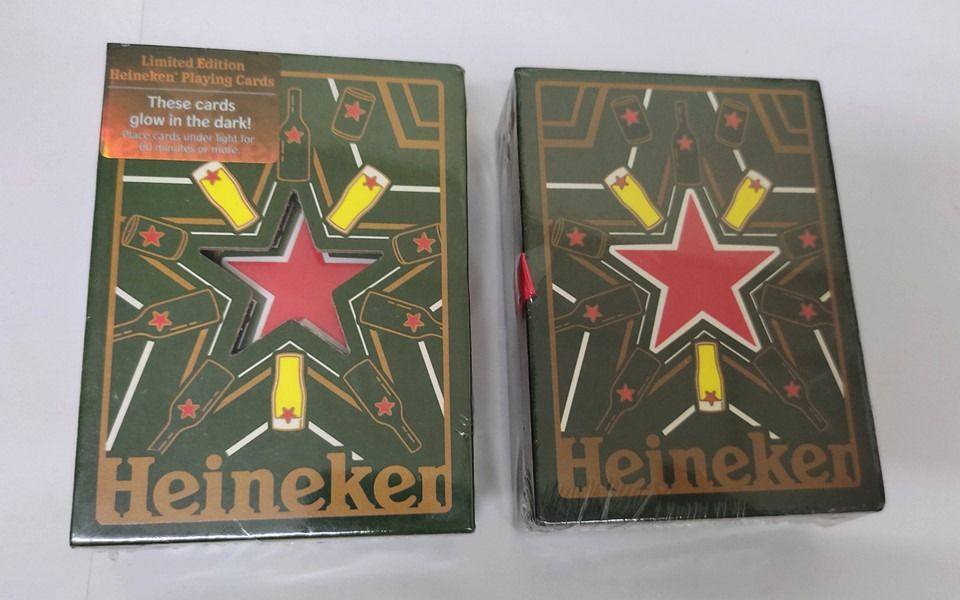 Limited Edition Heineken Playing cards glow in dark, Hobbies & Toys ...