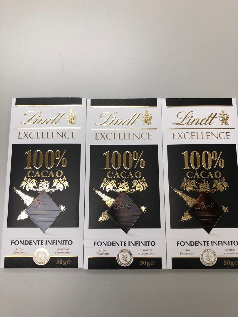 Lindt excellence 100% dark chocolate, 嘢食 & 嘢飲, 其他食物及飲料 - Carousell