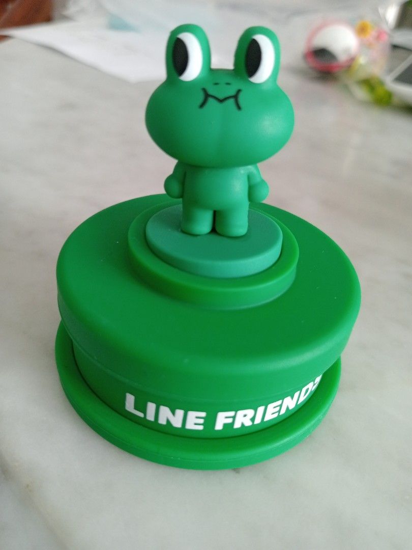 Line Friends Green Frog Thick Rubber Container, Hobbies & Toys ...